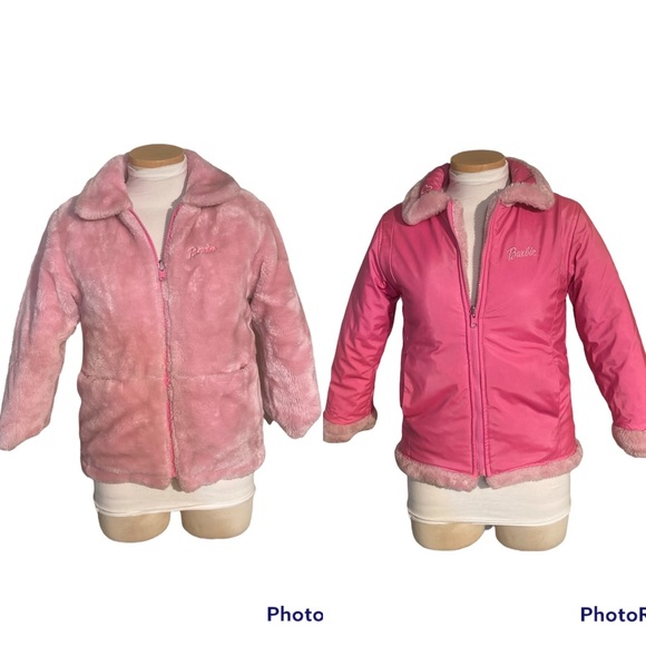 Barbie | Jackets & Coats | Barbie Pink Faux Fur Reversible Gils Winter ...